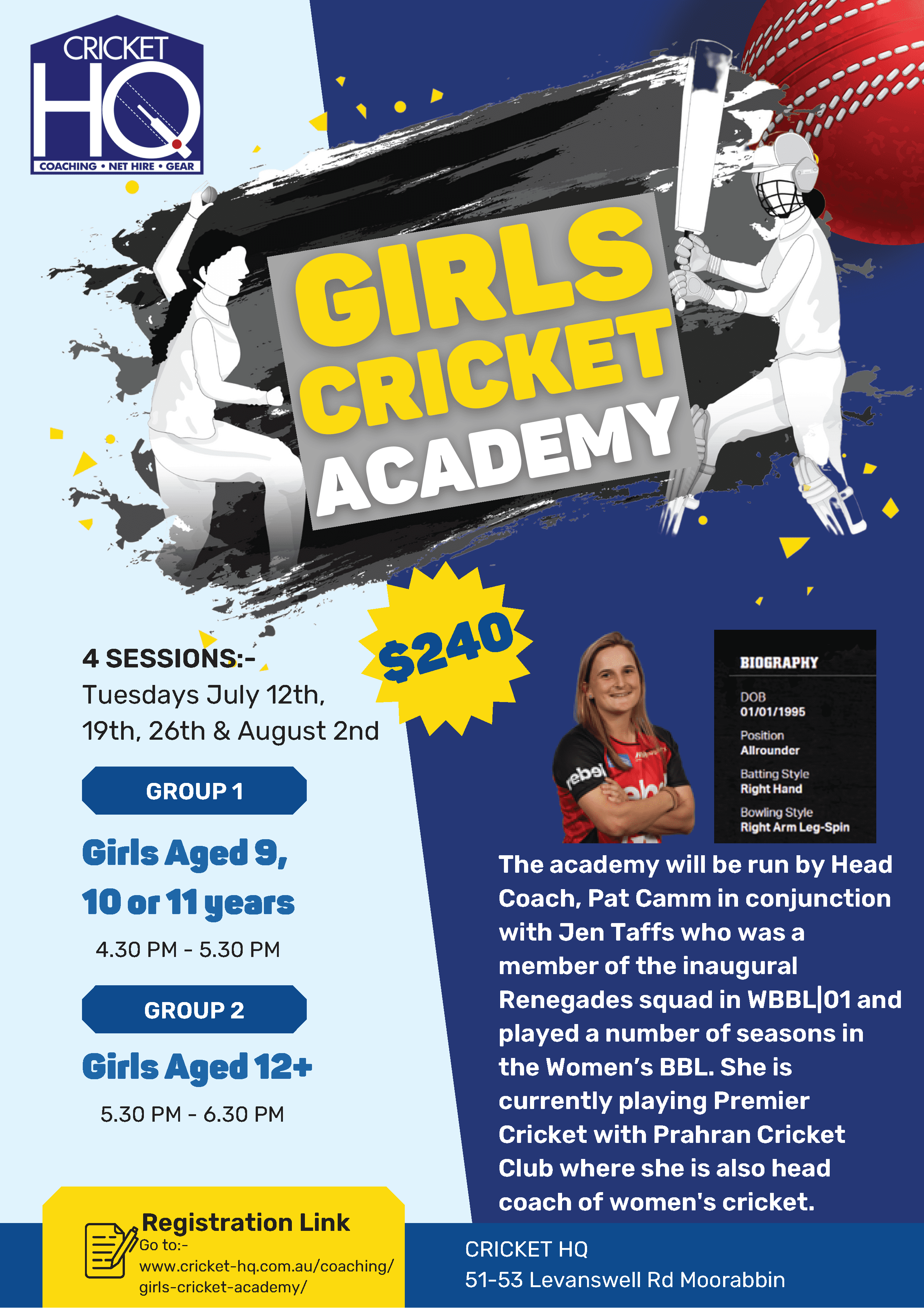 Cricket HQ - Girls Cricket Academy